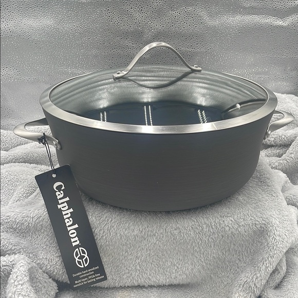 Calphalon | Kitchen | Calphalon Black Nonstick Dutch Oven With Lid ...